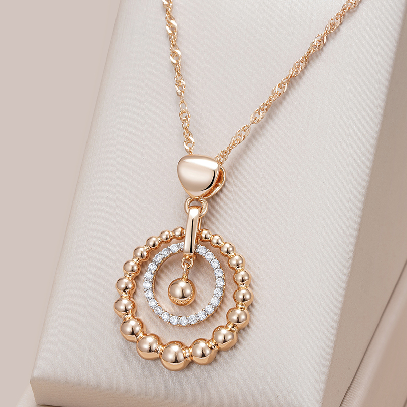 Collar Elegante Redondo Brillante Dorado – Aurora Styles